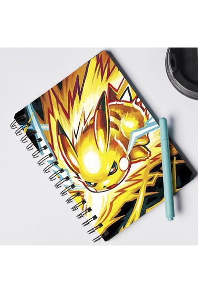 Takivis Pikachu Pikaçu Pokemon Ahşap Kapaklı Mdf Defter