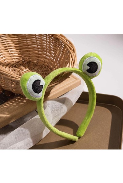 Hd Marketim 1 Adet Yeşil Kurbağa Göz Taç Kadın Kız Saç Toka