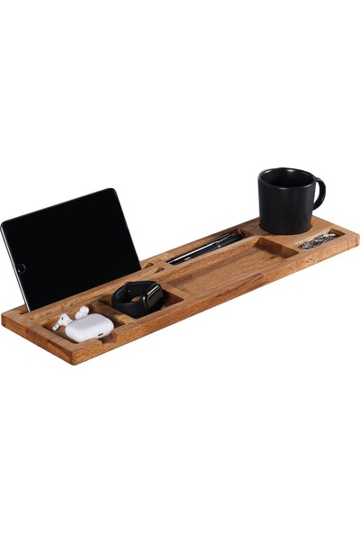 01 Design Masaüstü Telefon ve Tablet Tutucu Organizer & Ahşap Masaüstü Organizer