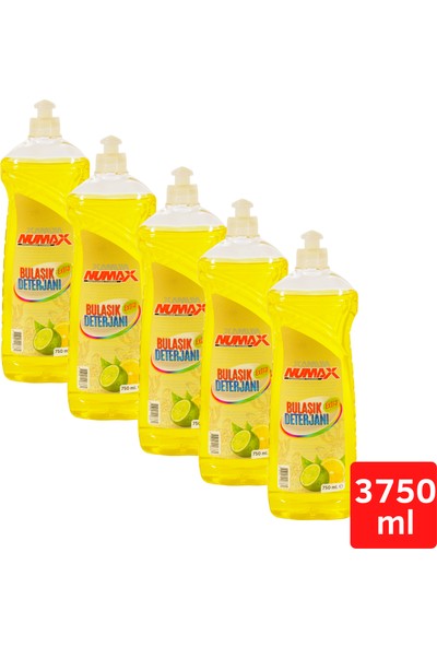 Numax Sıvı Bulaşık Deterjanı Limonlu 750 ml x 5 Numax Sıvı Bulaşık Deterjanı Limonlu 750 ml x 5