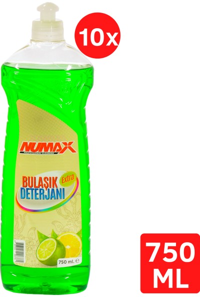 Sıvı Bulaşık Deterjanı Limonlu 750 ml x 10 Sıvı Bulaşık Deterjanı Limonlu 750 ml x 10