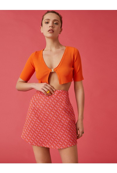 Koton Desenli Mini Etek A Kesim
