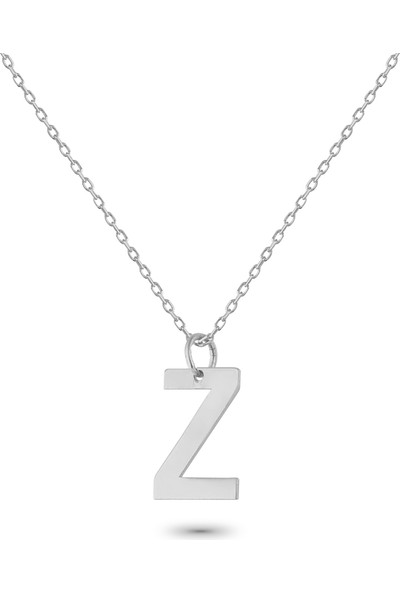 Glorria Gümüş Z Harfi Kolye