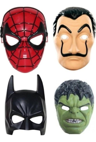 Hyd Spiderman Örümcek Adam Batman Hulk La Casa De Papel Salvador Dali Maskeleri Hyd Spiderman Örümcek Adam Batman Hulk La Casa De Papel Salvador Dali Maskeleri