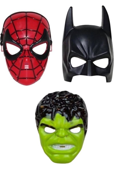 Hyd Spiderman Örümcek Adam Batman ve Hulk 3'lü Maske Set Hyd Spiderman Örümcek Adam Batman ve Hulk 3'lü Maske Set