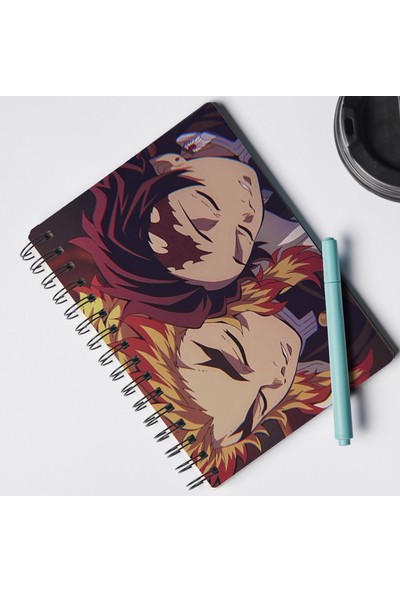 Takivis Demon Slayer Anime Ahşap Kapaklı Mdf Defter Takivis Demon Slayer Anime Ahşap Kapaklı Mdf Defter