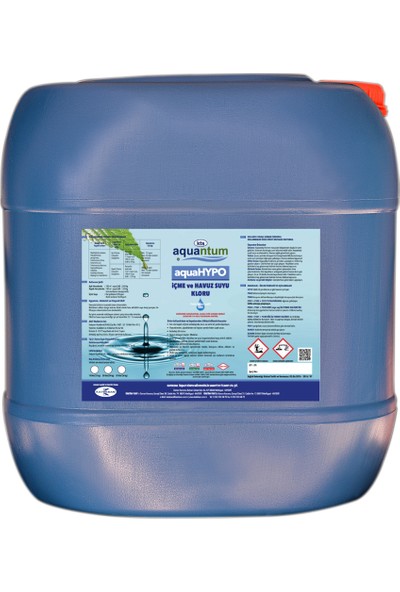 Aquantum 36 kg %12 Sıvı Içme ve Havuz Suyu Kloru - %12 Liquid Chlorine Aquantum 36 kg %12 Sıvı Içme ve Havuz Suyu Kloru - %12 Liquid Chlorine