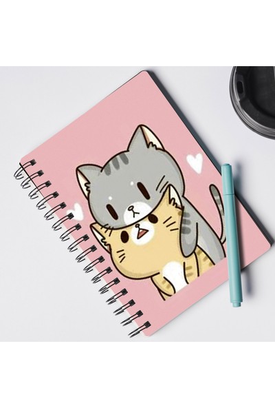 Takivis Tatlı Kediler Ahşap Kapaklı Mdf Defter Takivis Tatlı Kediler Ahşap Kapaklı Mdf Defter