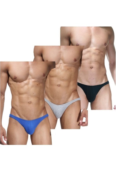 Darkzone Siyah-Gri-Mavi 3'lü Erkek Briefs Seti Darkzone Siyah-Gri-Mavi 3'lü Erkek Briefs Seti