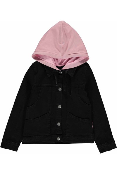 Overdo Cep Detaylı Pembe Mobil Kapüşonlu Unisex Siyah Kot Ceket Overdo Cep Detaylı Pembe Mobil Kapüşonlu Unisex Siyah Kot Ceket