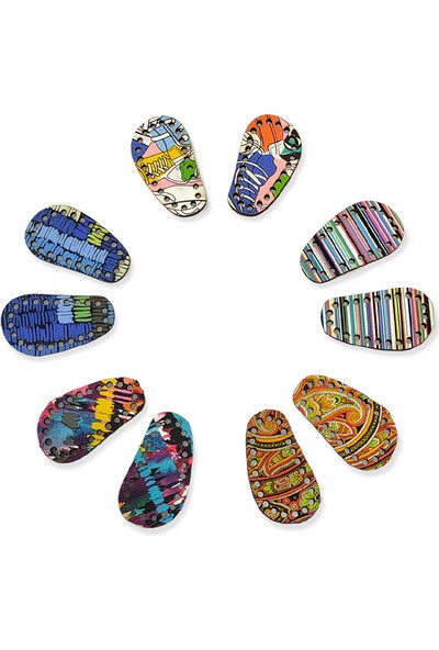 Hobimon 5 cm Karışık Desen 5 Çift Amigurumi Patik Tabanı Eva Amigurumi Tabanlık