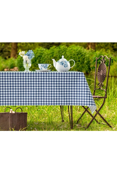 Madame Coco Elie Pvc Masa Örtüsü - Indigo - 100X140 cm