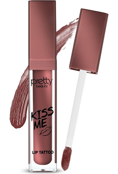 Pretty Beauty Kiss Mee Lip Tattoo 24 Saat Kalıcı Mat Likit Ruj No:8 Pretty Beauty Kiss Mee Lip Tattoo 24 Saat Kalıcı Mat Likit Ruj No:8