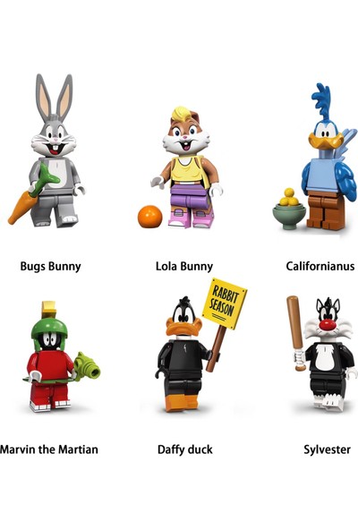BTT Lighting Looney Tunes LEGO Yapı Taşları 6 Adet Set Bugs Bunny Duffy Duck Bebek Monte Oyuncaklar Çocuk Yapı Taşları Eğitici Oyuncakları (Yurt Dışından) BTT Lighting Looney Tunes LEGO Yapı Taşları 6 Adet Set Bugs Bunny Duffy Duck Bebek Monte Oyuncaklar Çocuk Yapı Taşları Eğitici Oyuncakları (Yurt Dışından)