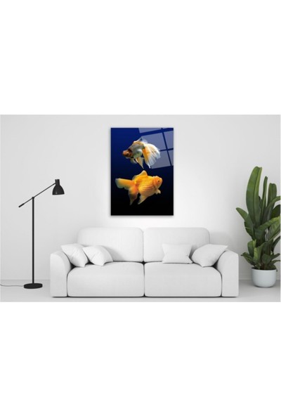 Altın Balıklar Cam Tablo 50 x 70 cm