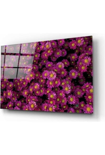 Çiçekler Cam Tablo 50 x 70 cm