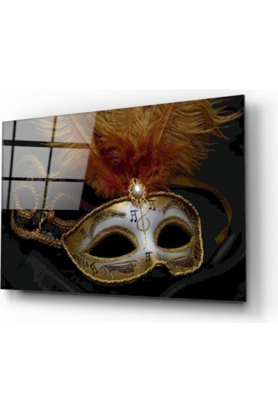 Venedik Maskesi Cam Tablo 50 x 70 cm