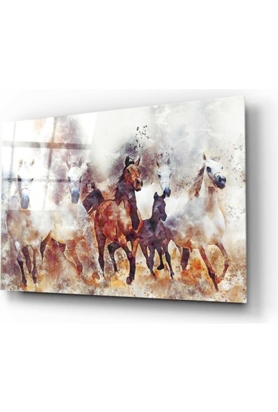 Atlar Cam Tablo 50 x 70 cm