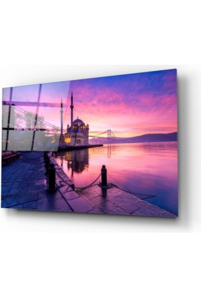Istanbul Manzara Cam Tablo 50 x 70 cm