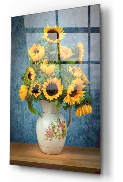 Ayçiçekleri Cam Tablo 50 x 70 cm