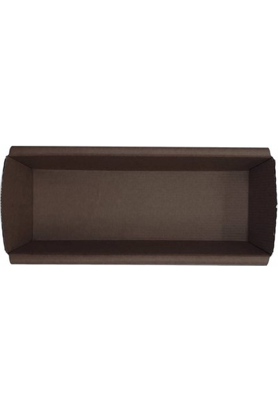 Dikdörtgen Kraft Kek Kalıbı 20X6,5 cm 300 gr 5'li