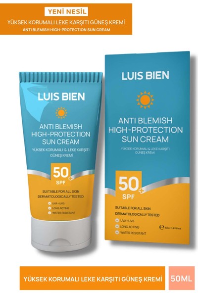 Luis Bien Leke Karşıtı Spf +50 Tüm Ciltler Için Yüksek Korumalı Güneş Kremi 50 ml Luis Bien Leke Karşıtı Spf +50 Tüm Ciltler Için Yüksek Korumalı Güneş Kremi 50 ml