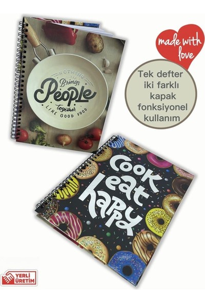 İstisna Tatlı/tuzlu Çift Yönlü Yemek Tarif Defteri - 100 Tarif