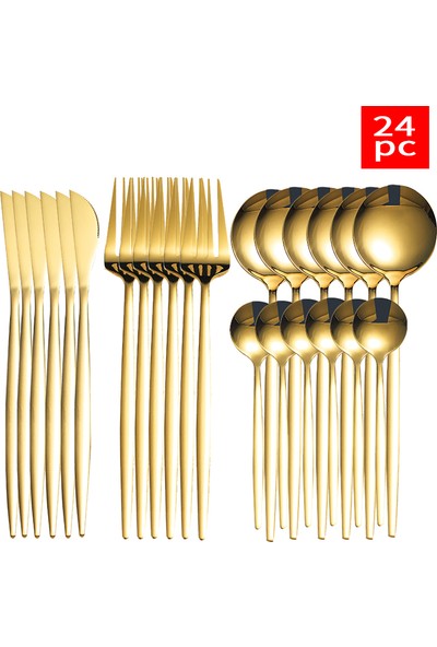 Chembo Generals 24 Parça Paslanmaz Çelik Çatal Kaşık Seti (Yurt Dışından) Chembo Generals 24 Parça Paslanmaz Çelik Çatal Kaşık Seti (Yurt Dışından)