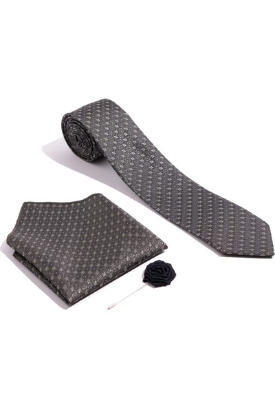 Pierre Cardin Lacivert 3'lü Kravat Mendil Set 50257214-200