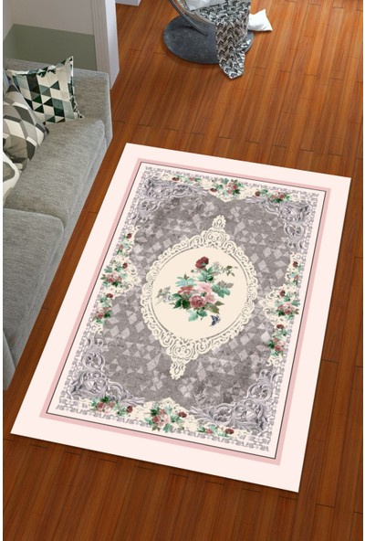 Miray Tekstil İpek Kadife Gri Pembe Renkli Göbekli Desen Lastikli Halı Örtüsü Miray Tekstil İpek Kadife Gri Pembe Renkli Göbekli Desen Lastikli Halı Örtüsü