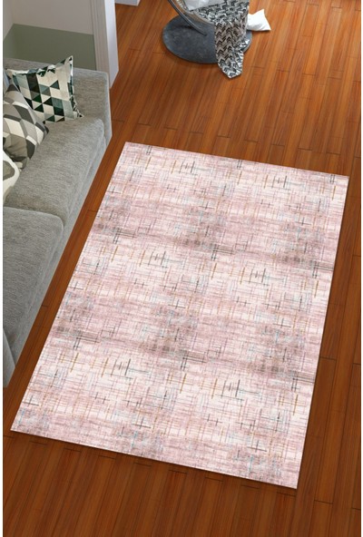 Miray Tekstil İpek Kadife Pembe Renkli Çizgili Desen Lastikli Halı Örtüsü Miray Tekstil İpek Kadife Pembe Renkli Çizgili Desen Lastikli Halı Örtüsü