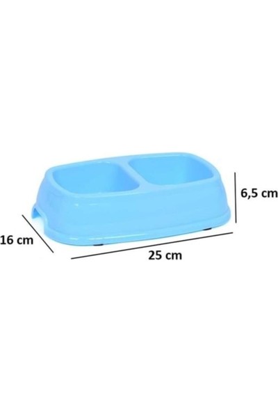 Gezeroğlu Petshop Plastik Mama Kabı Ikili 25 cm