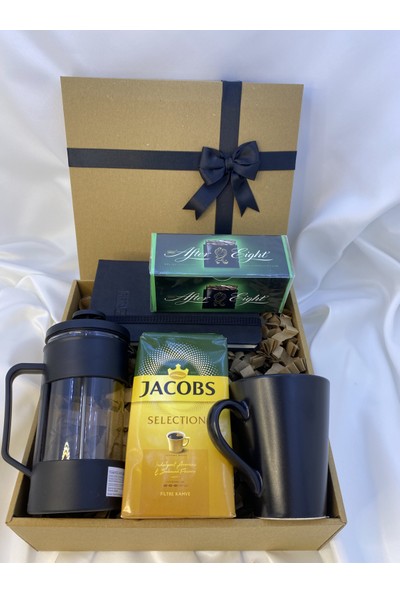 Blcavm Erkek Kahveli Yeni Iş Konsept Tebrik Hediye Kutusu