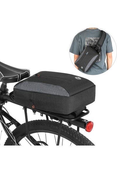 Kkmoon 2-In-1 Bisiklet Trunk Çanta Casual Göğüs Sling Paketi (Yurt Dışından) Kkmoon 2-In-1 Bisiklet Trunk Çanta Casual Göğüs Sling Paketi (Yurt Dışından)