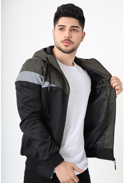 Stilkombin Bill Üçgen Parçalı Kapşonlu Mevsimlik Mont 1220 Stilkombin Bill Üçgen Parçalı Kapşonlu Mevsimlik Mont 1220