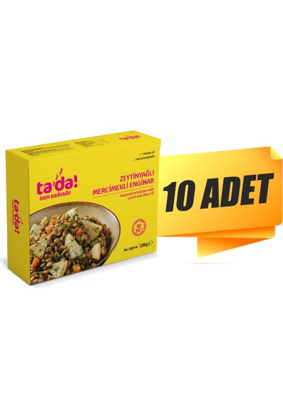 Tada Zeytinyağlı Mercimekli Enginar 200 G 10 Adet Tada Zeytinyağlı Mercimekli Enginar 200 G 10 Adet