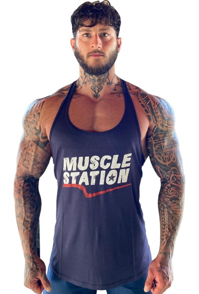Musclestation Toughman Tank Workout Lacivert Fitness Atlet Musclestation Toughman Tank Workout Lacivert Fitness Atlet