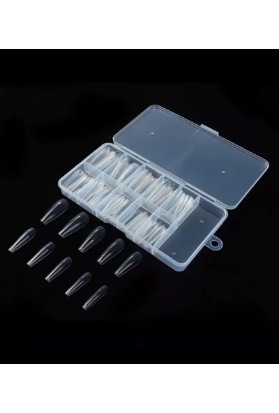 Sinka Takma Tırnak Balerin Şeffaf 100 Adet Kutulu