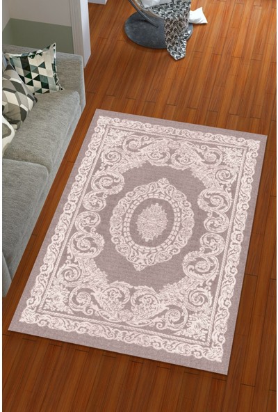 Miray Tekstil Ipek Kadife Gül Kurusu Renkli Göbekli Desen Lastikli Halı Örtüsü