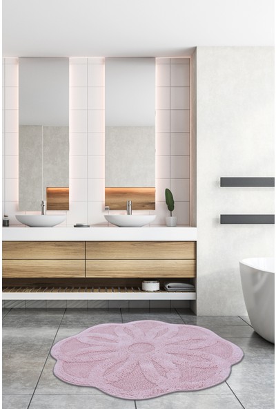 Iva Home Collections Pamuklu Tufting Papatya Banyo Halısı Pudra (100X100) Iva Home Collections Pamuklu Tufting Papatya Banyo Halısı Pudra (100X100)