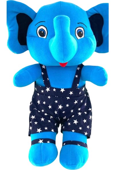 Parla Oyun ve Uyku Arkadaşı Fil Mavi Polar 50X35 cm