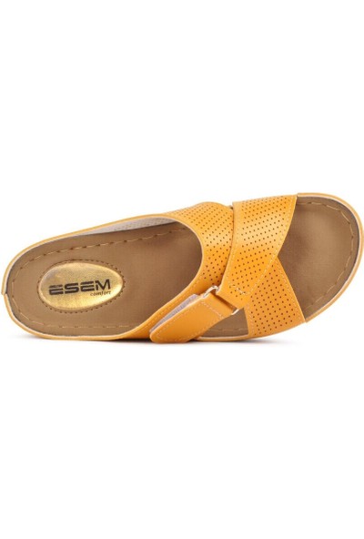 Jasmine Sarı Kadın Topuk Jelli Terlik