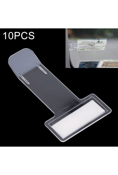 GZPLZ 10 Adet Araba Plastik Monte Fatura Klibi Beyaz (Yurt Dışından)