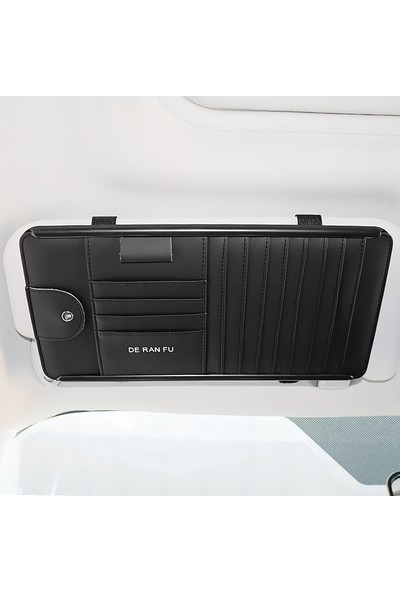 GZPLZ Araba Güneşlik Depolama Çok Fonksiyonlu CD Klipsi Siyah (Yurt Dışından)