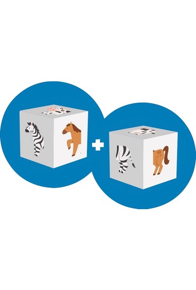 Pediaswiss Hayvan Görselleri Eşleştirme Küp