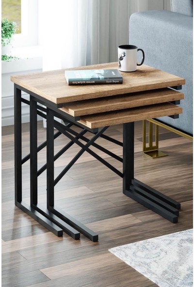 Ceramical Zg1 3lü Zigon Sehpa, Metal Sehpa - Sakramento Ceramical Zg1 3lü Zigon Sehpa, Metal Sehpa - Sakramento