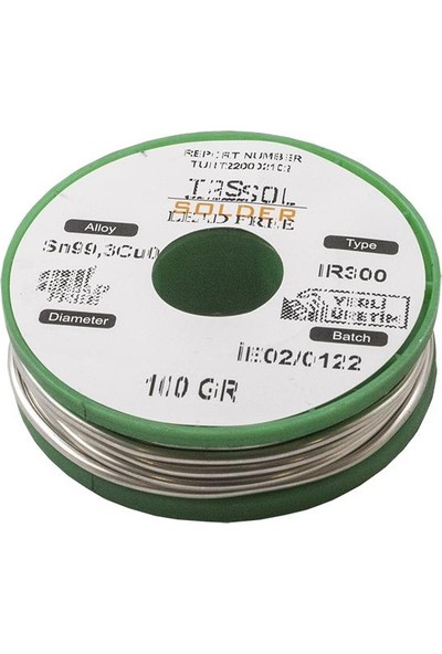 Tassol 0.50 mm 100GR Kurşunsuz Lehim Teli Tassol 0.50 mm 100GR Kurşunsuz Lehim Teli