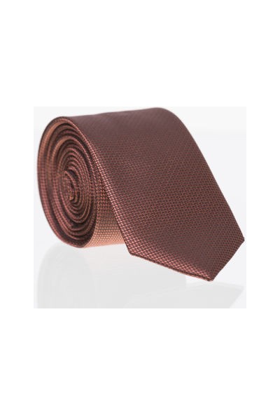 Gaffy Kiremit Slim Fit Düz Renk Dokuma Kravat Gaffy Kiremit Slim Fit Düz Renk Dokuma Kravat