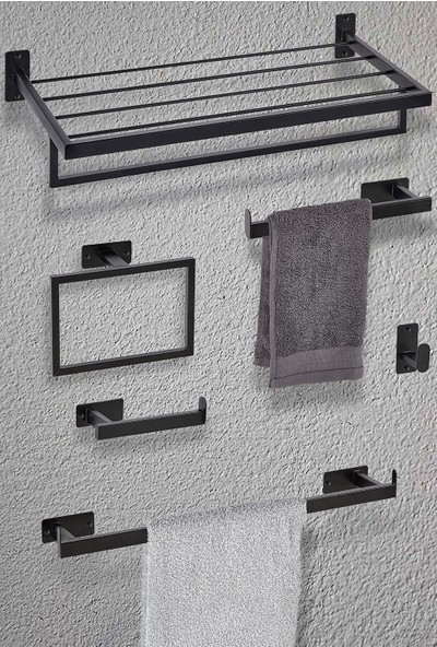 Profil 6 Parça Kare Banyo Aksesuarı Seti VG-150 Profil 6 Parça Kare Banyo Aksesuarı Seti VG-150