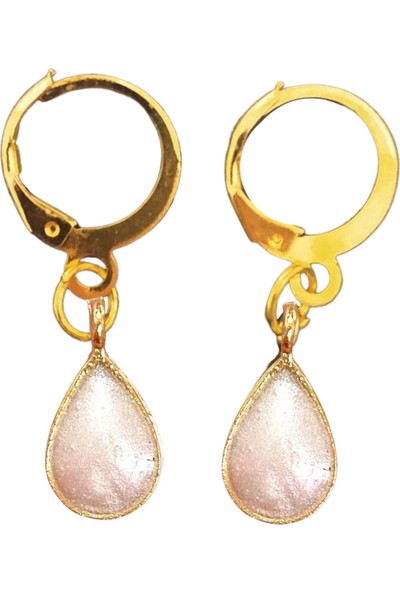 Lil'adore Sedef Damla Taşlı Gold Küpe Lil'adore Sedef Damla Taşlı Gold Küpe